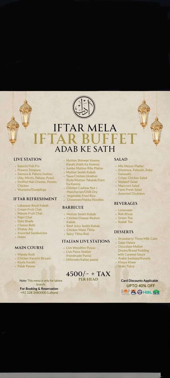 14 Best Iftar Buffets in Islamabad Top Ramadan Picks